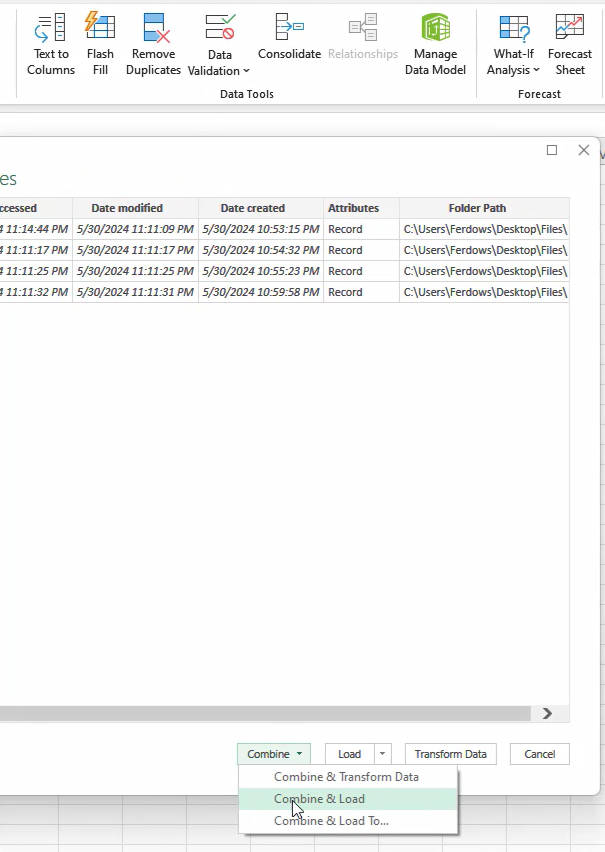 ادغام فایل‌ های اکسل در یک فایل - عالیجناب اکسل